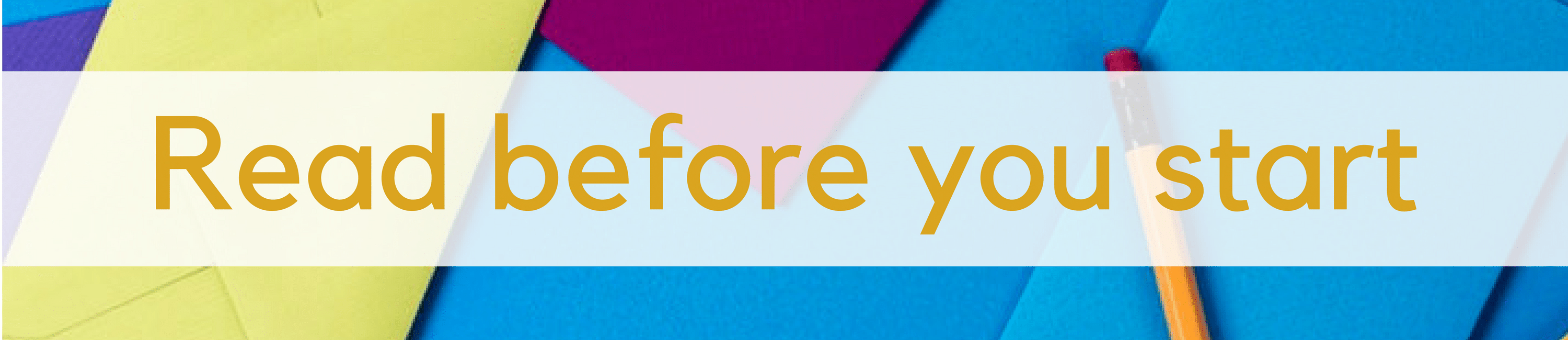 Read before you start (2) - Cool Web Fun