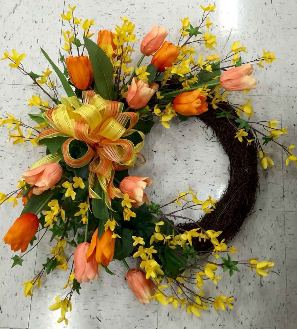 61-Fresh-and-Beautiful-Spring-Wreath-Decor-Ideas - Cool Web Fun